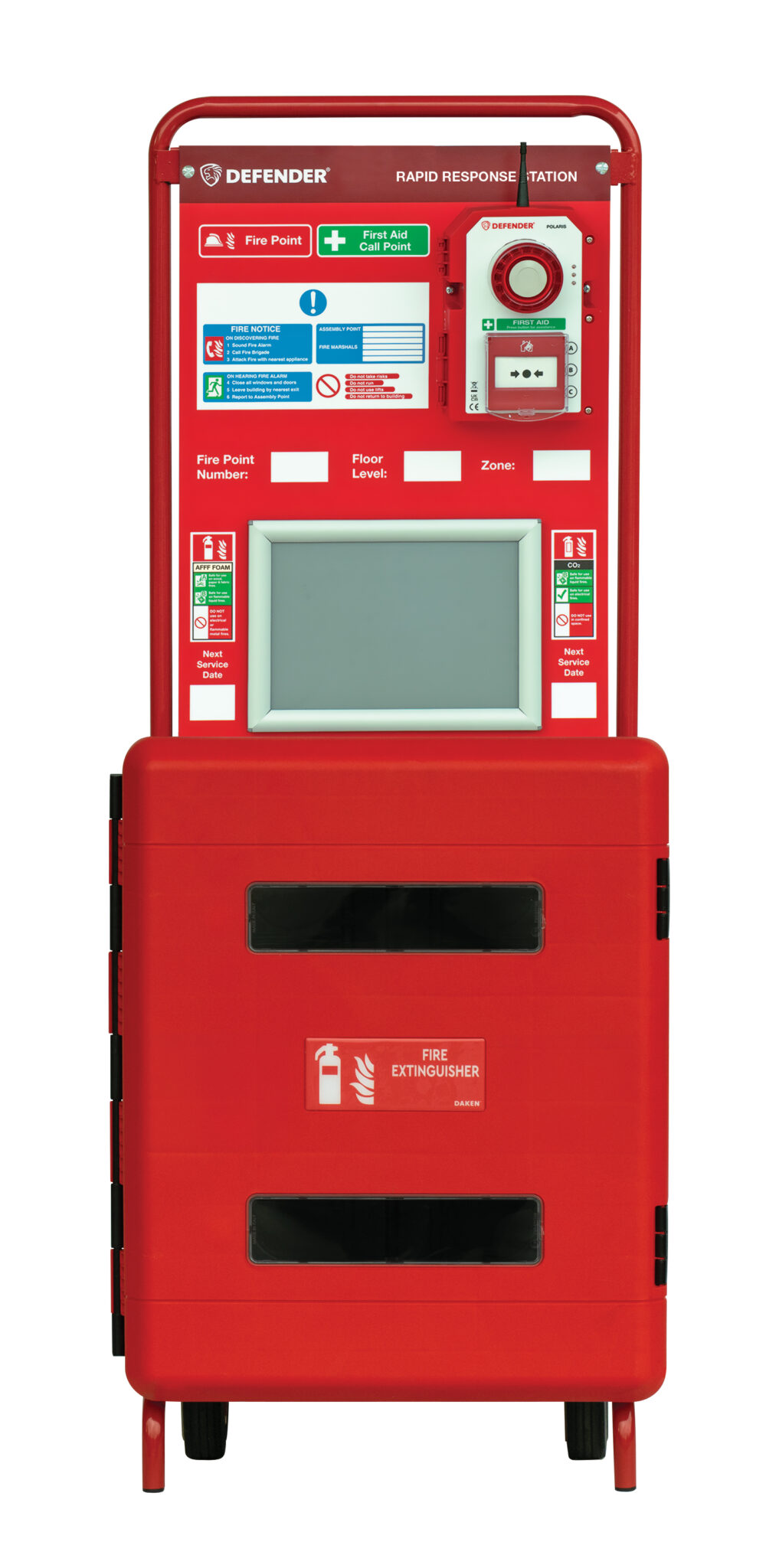 Red Rapid Response Trolley - Defender Fire Safety Solutions