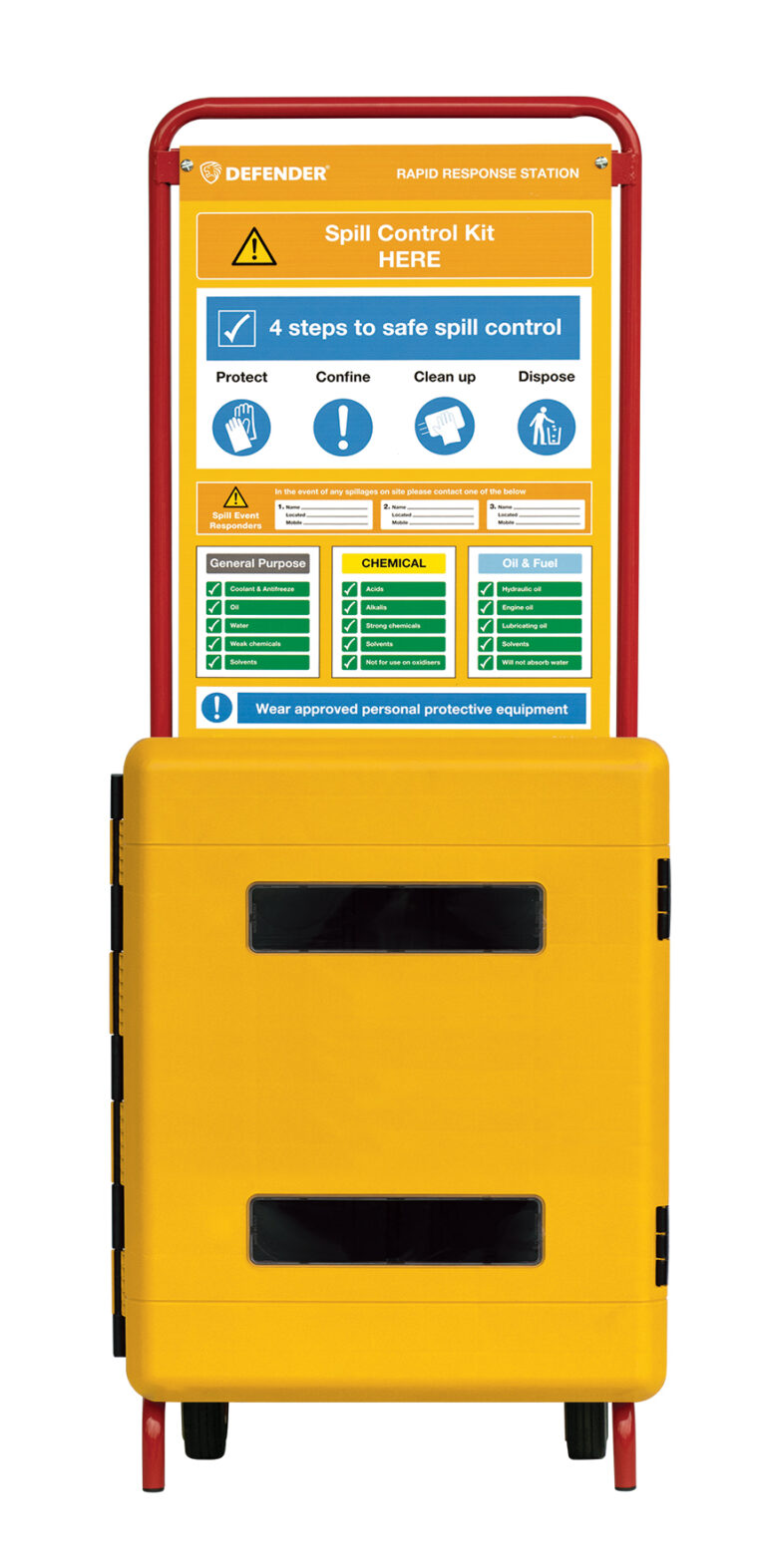 Yellow Rapid Response Trolley - Defender Fire Safety Solutions